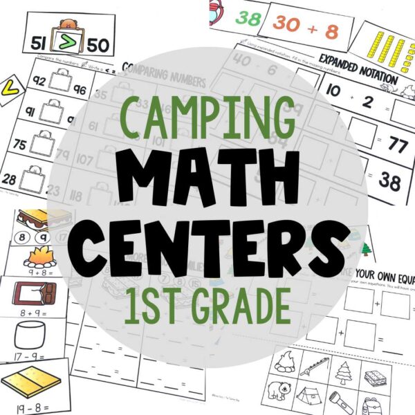 Camping Math Centers for 1st Grade - The Teacher Bag