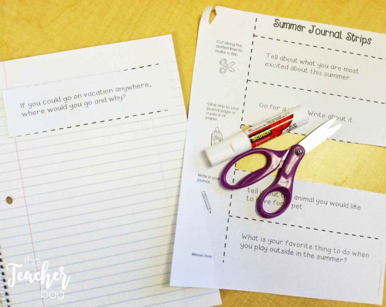 Summer Writing Journal Prompts - The Teacher Bag