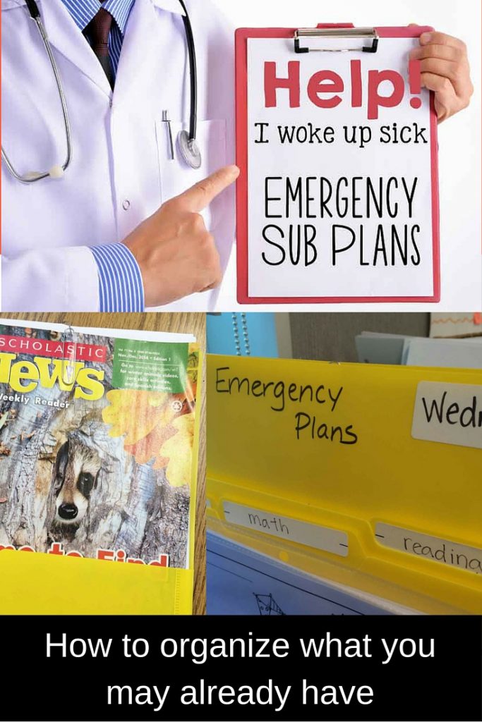 Emergency Sub Plans - Are You Ready? - The Teacher Bag