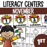 1st Grade November Literacy Centers - The Teacher Bag