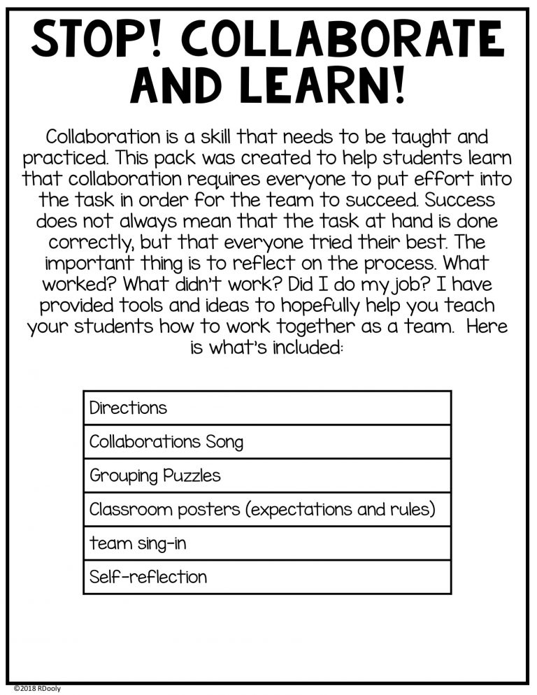 Stop! Collaborate and Learn! - The Teacher Bag