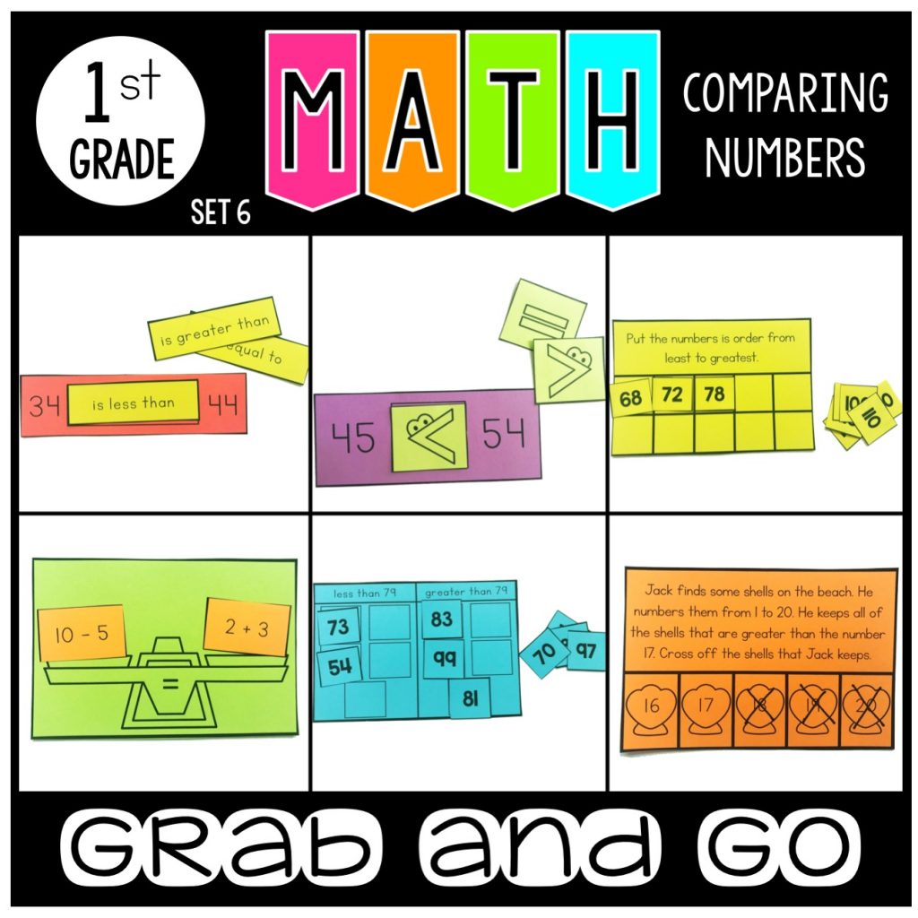 Grab and Go Math - Comparing Numbers - The Teacher Bag