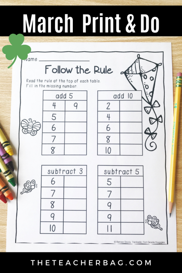 March NO PREP Resources - The Teacher Bag