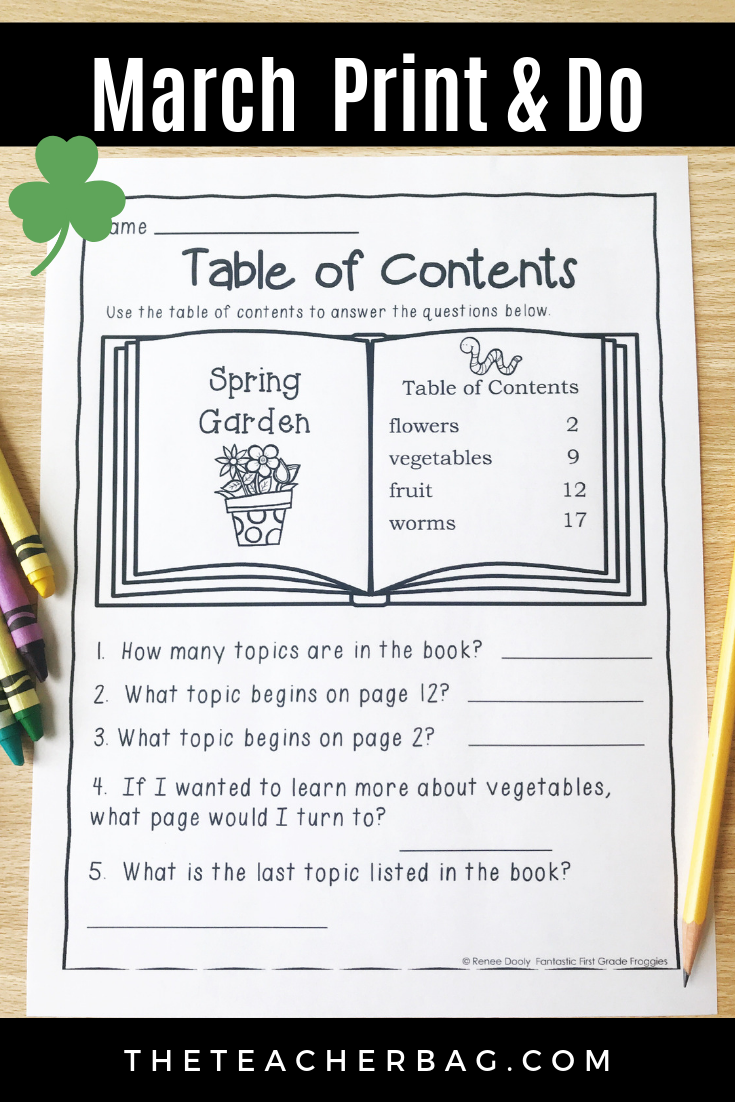 March NO PREP Resources - The Teacher Bag