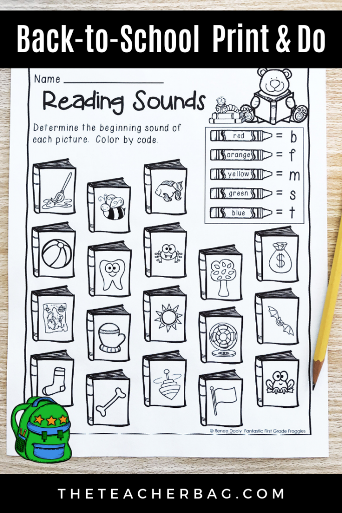 Back-to-School NO PREP Resources - The Teacher Bag