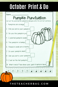 October NO PREP Printables for the Classroom - The Teacher Bag