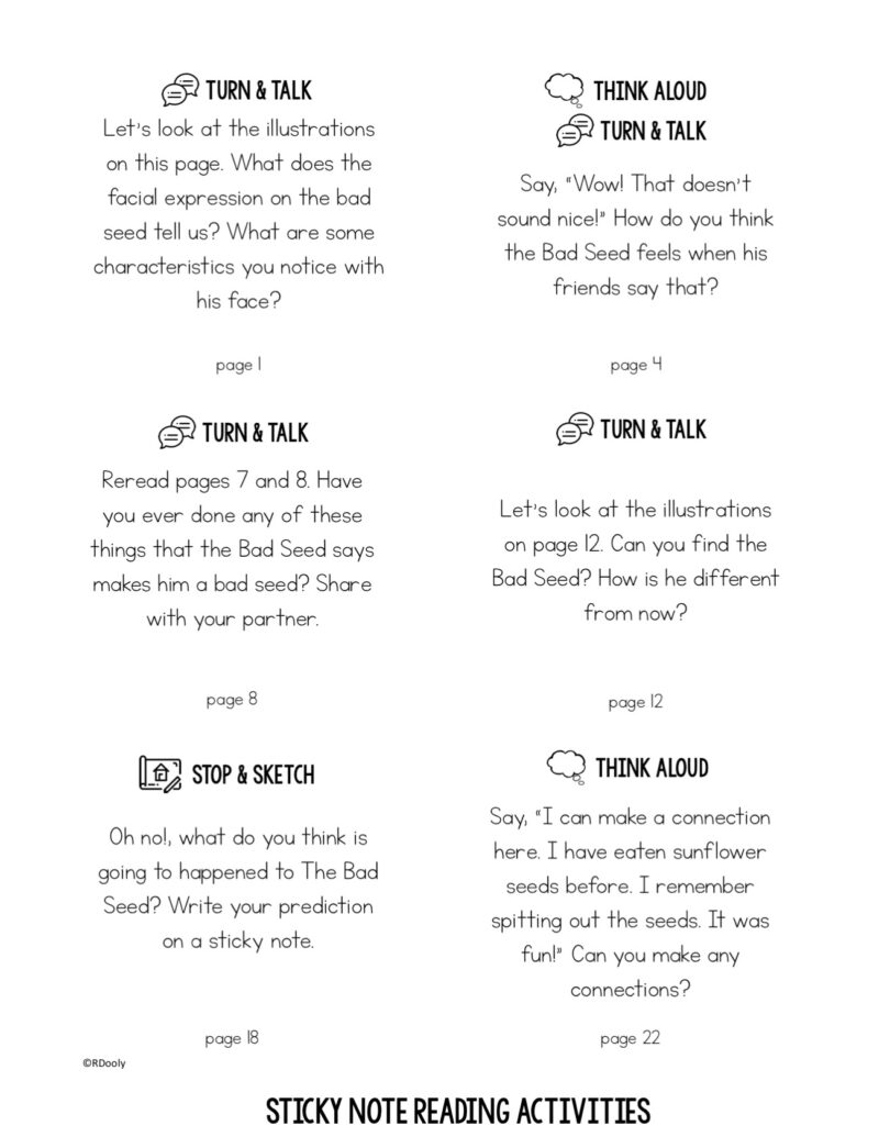 The Bad Seed - Interactive Read Aloud - The Teacher Bag