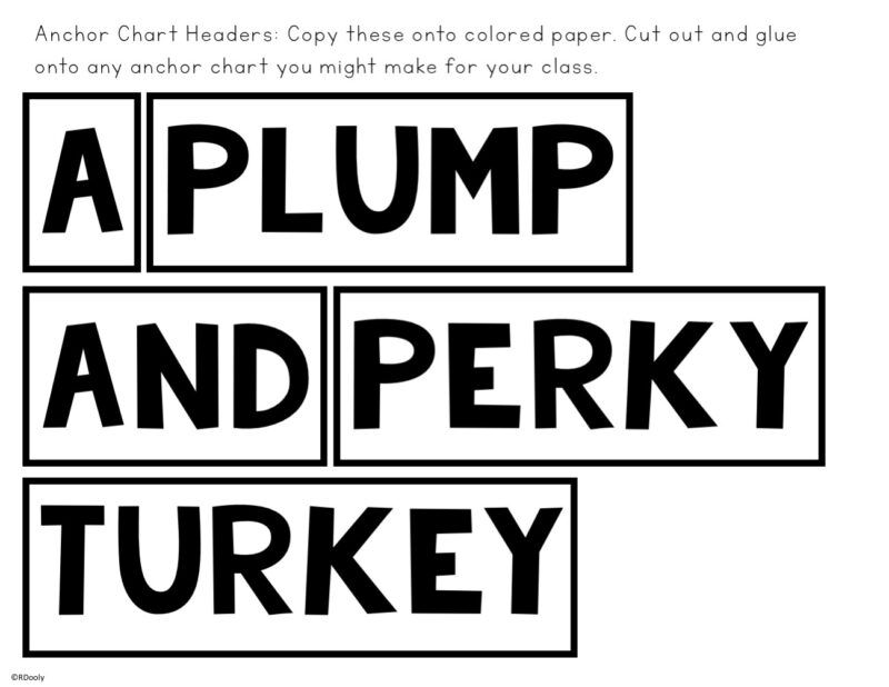 A Plump and Perky Turkey Interactive Read Aloud - The Teacher Bag