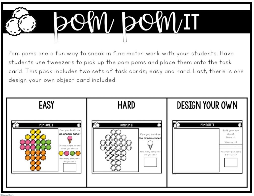 Summer Pom Pom Activities - The Teacher Bag