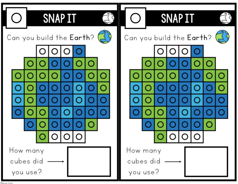 Earth Day Snap Cube Activities - The Teacher Bag
