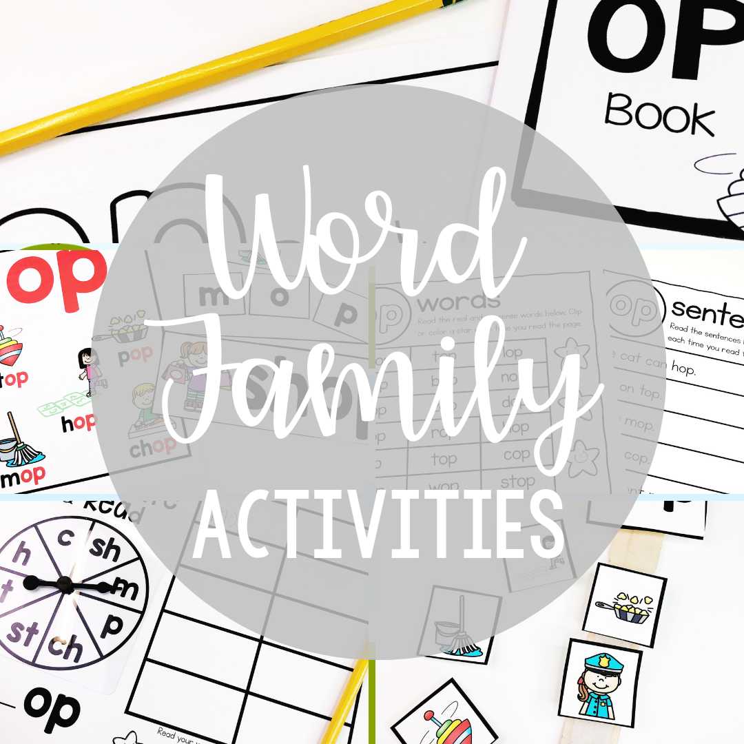 Fun Word Family Activities - The Teacher Bag