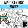 Kindergarten Winter Math Centers - The Teacher Bag