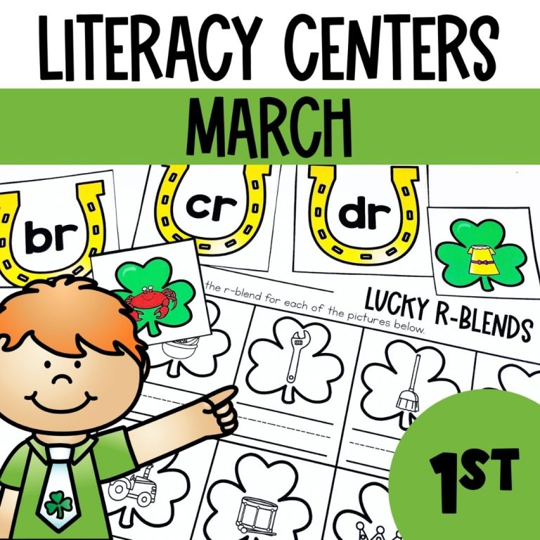 1st Grade March Literacy Centers - The Teacher Bag