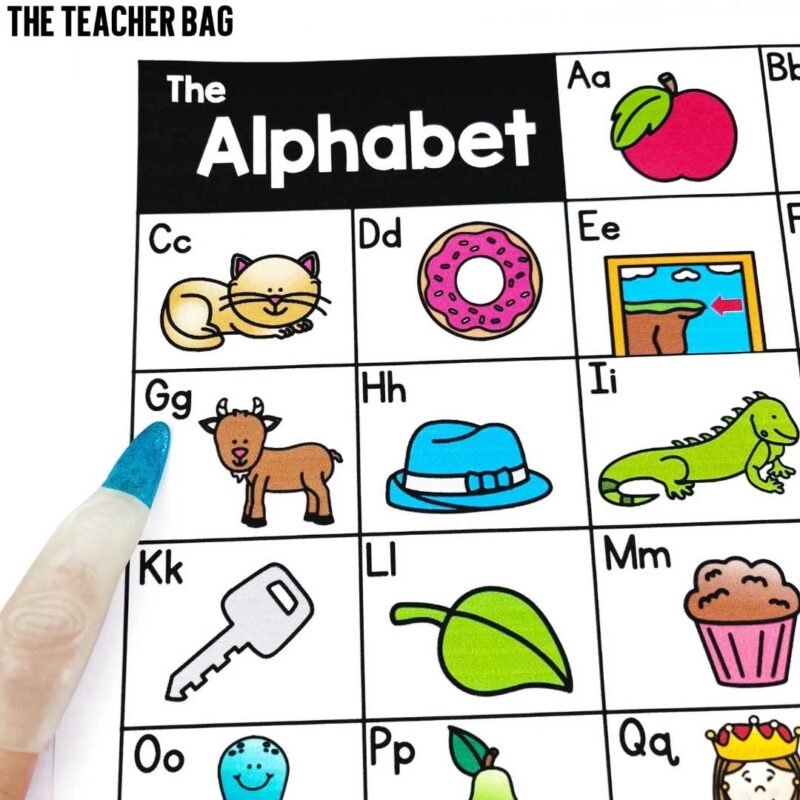 Alphabet Chart Freebie - The Teacher Bag