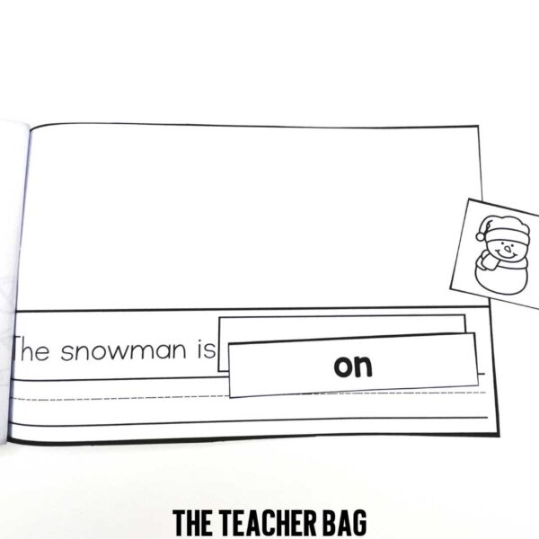 Snowman Positional Word Reader - The Teacher Bag