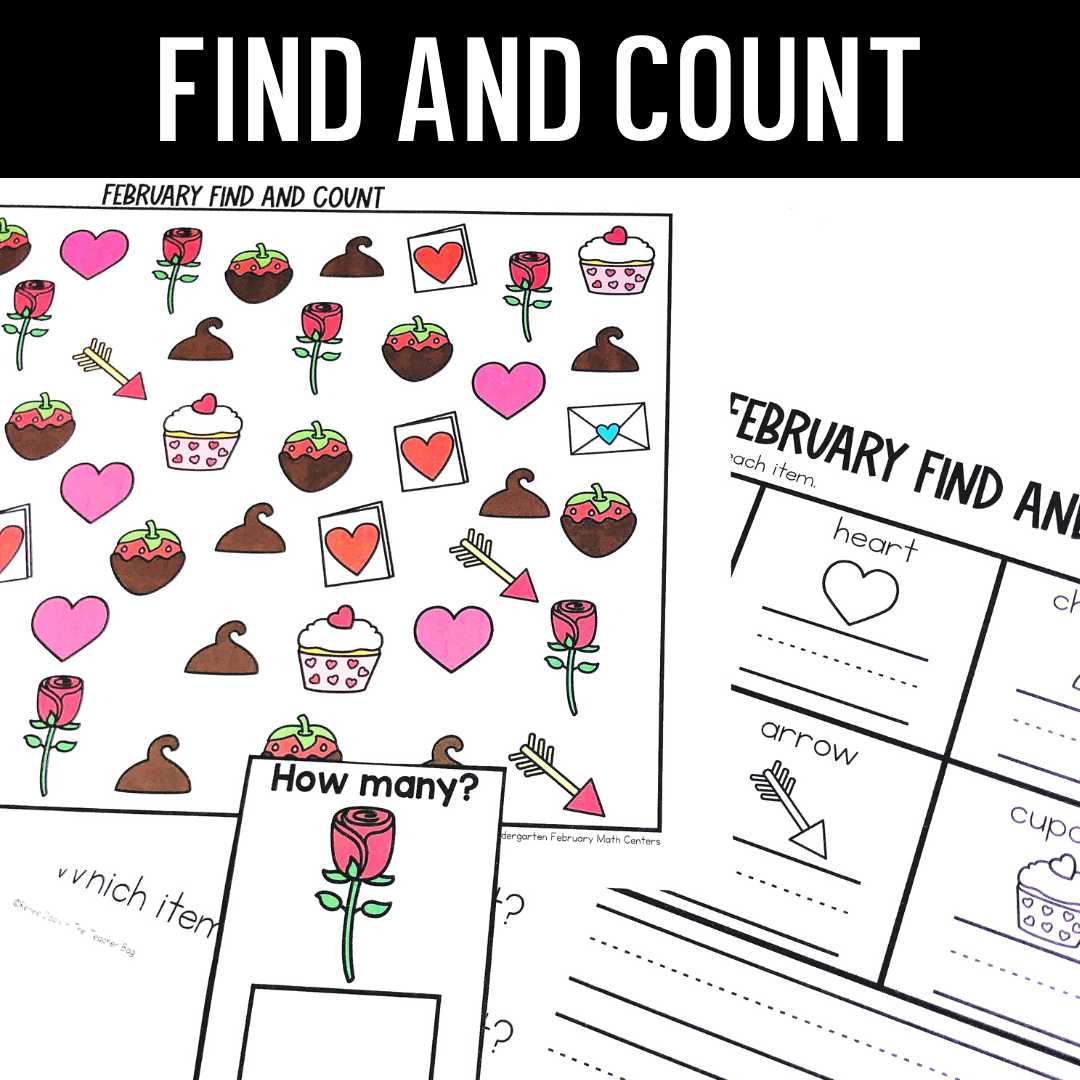 Valentine's Day Math Centers for Kindergarten - The Teacher Bag