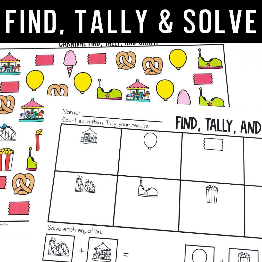 Carnival Math Centers for 1st Grade - The Teacher Bag