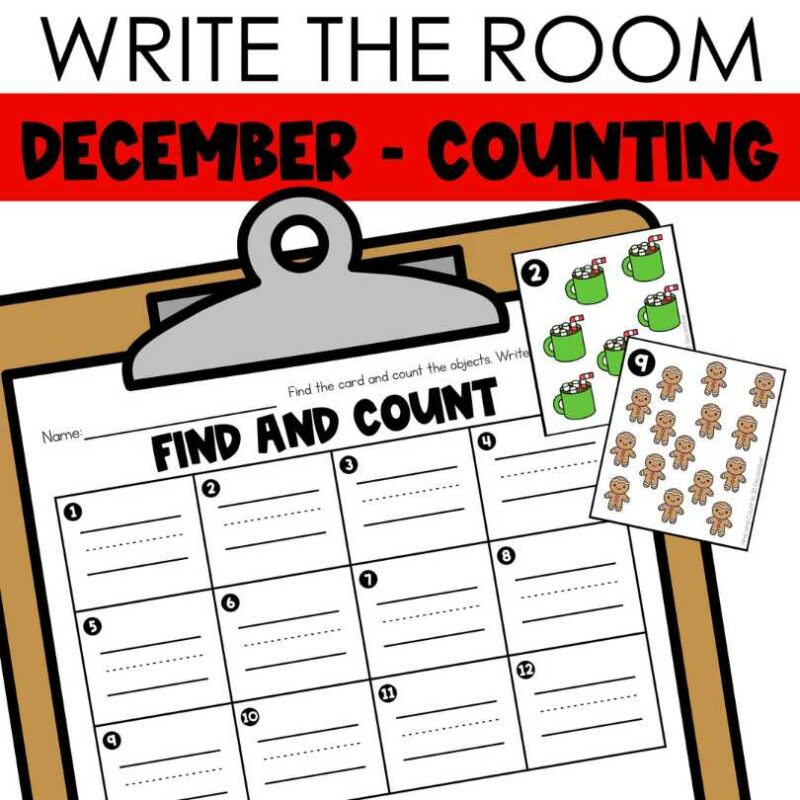 Write the Room Counting December - The Teacher Bag