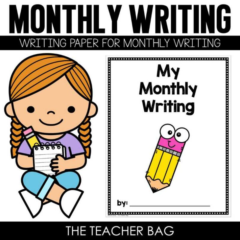 Yearlong Monthly Writing Journal - The Teacher Bag